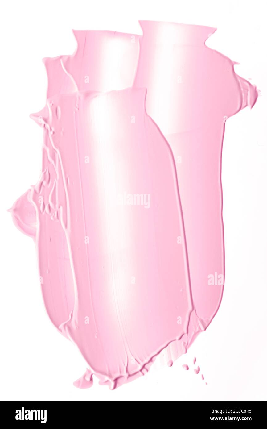 Blush pink beauty cosmetic texture isolated on white background ...