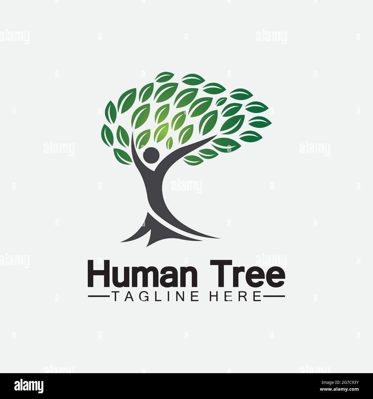 People Tree Vector Logo Template illustration design Stock Vector Image ...