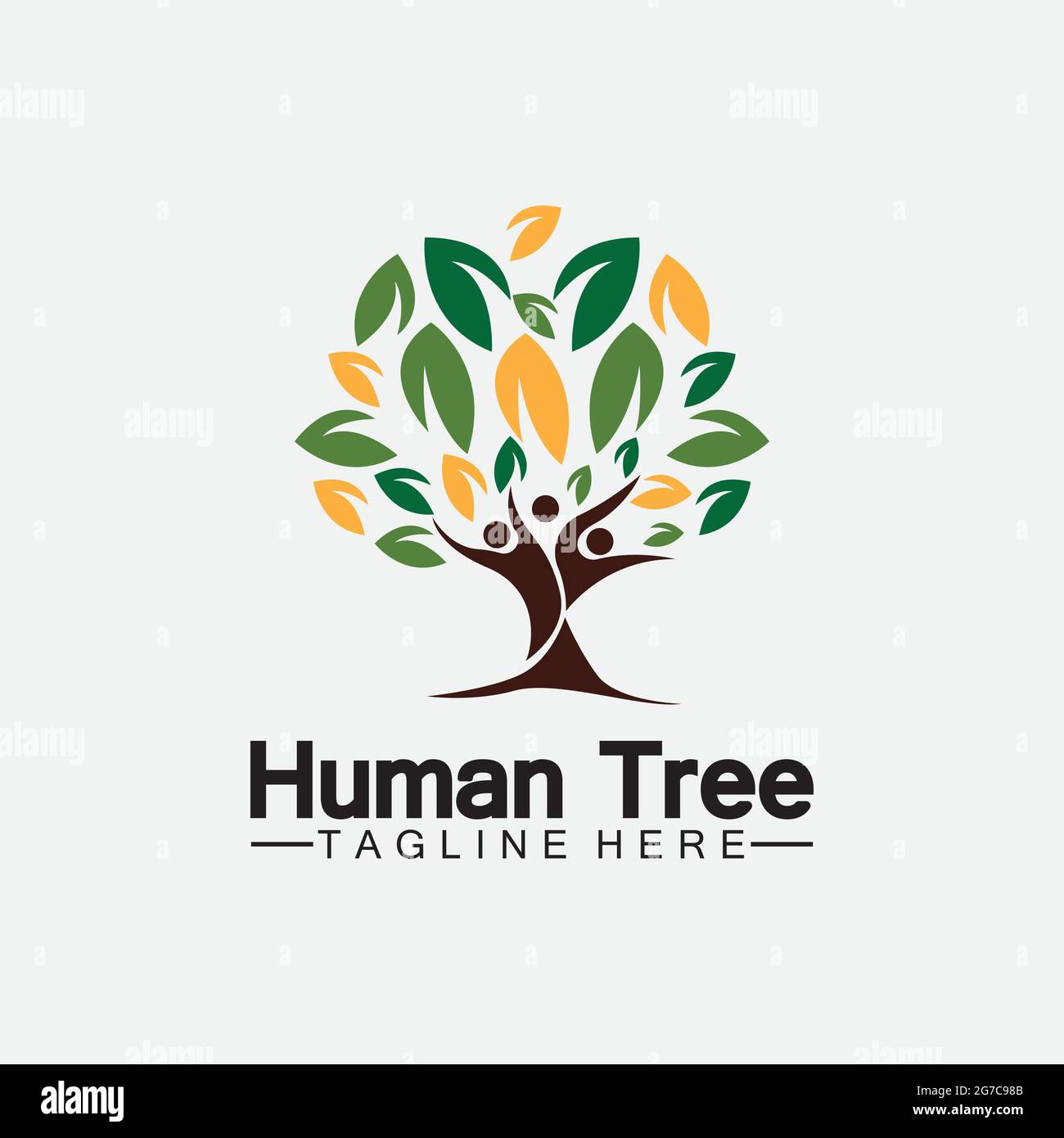 People Tree Vector Logo Template illustration design Stock Vector Image ...