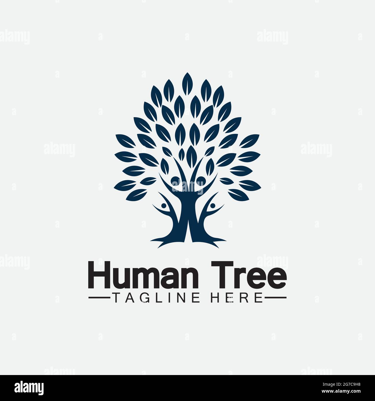 People Tree Vector Logo Template illustration design Stock Vector Image ...