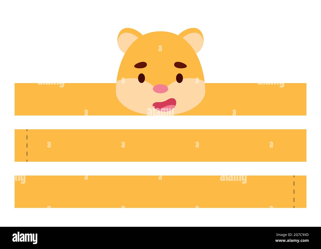 Printable hamster paper crown. Diy cut party ribbon template for ...