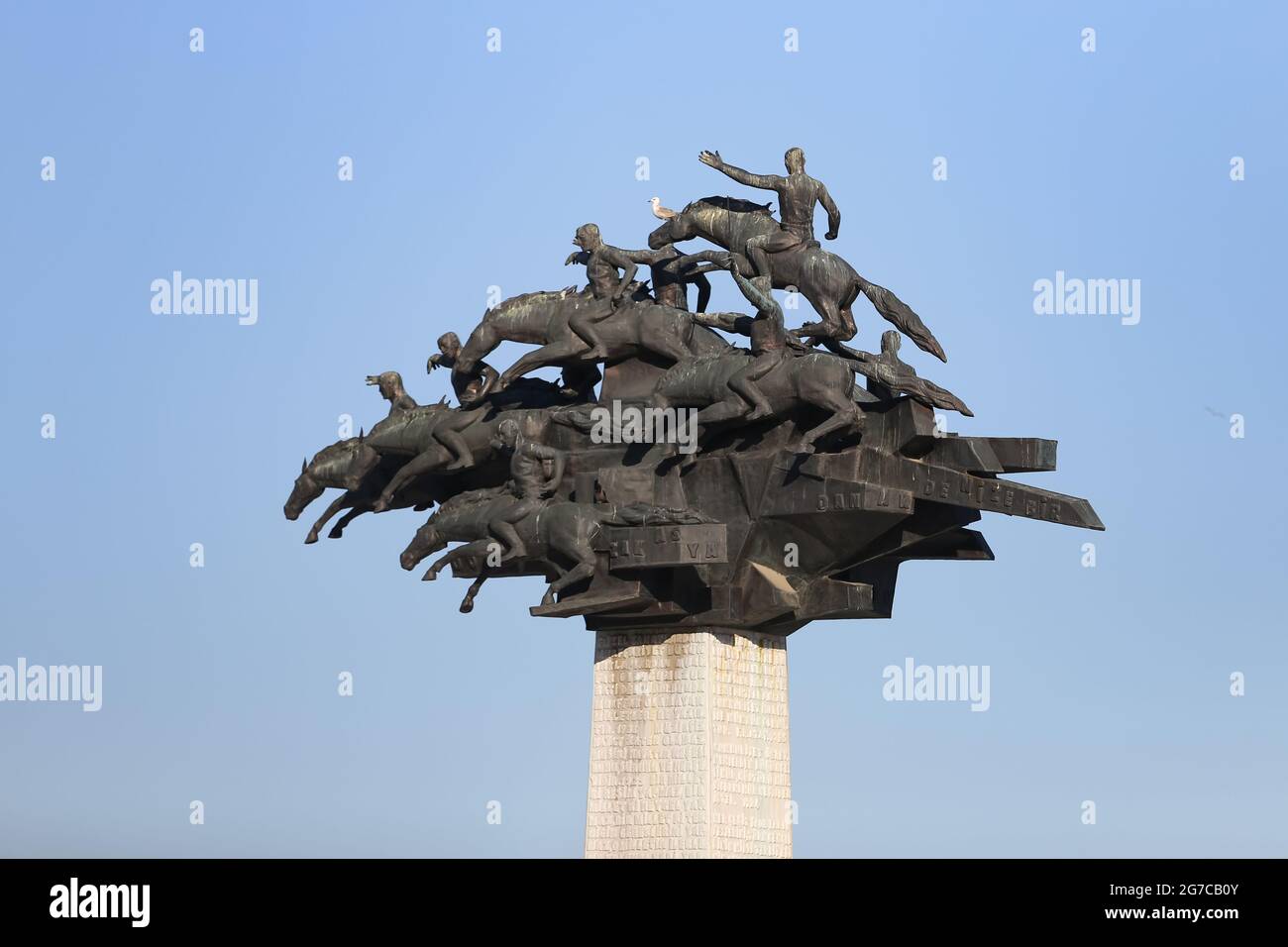Tree of the Republic Statue in Gundogdu Square, Izmir City, Turkey ...