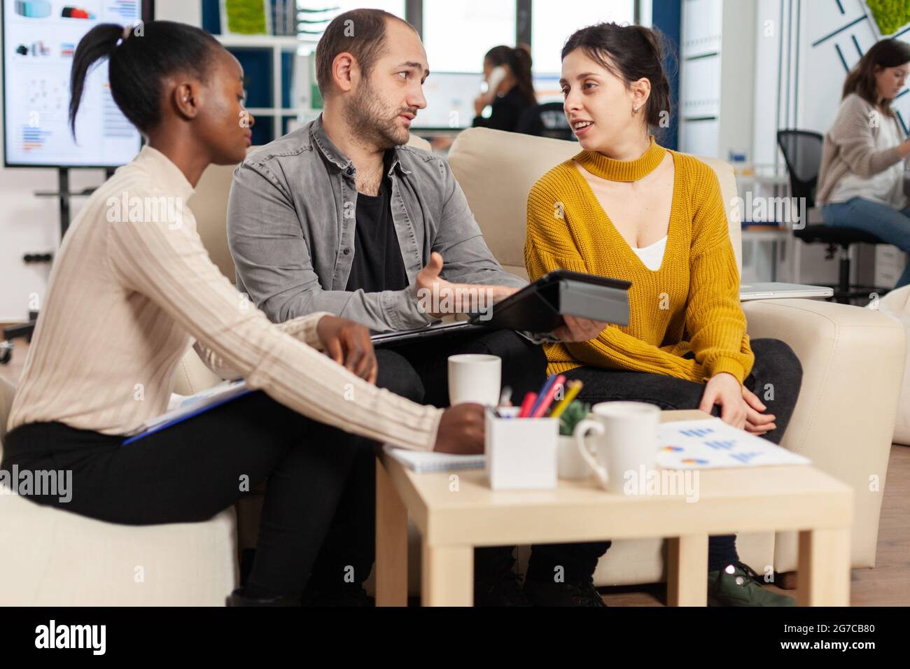 International group people pointing hi-res stock photography and images ...