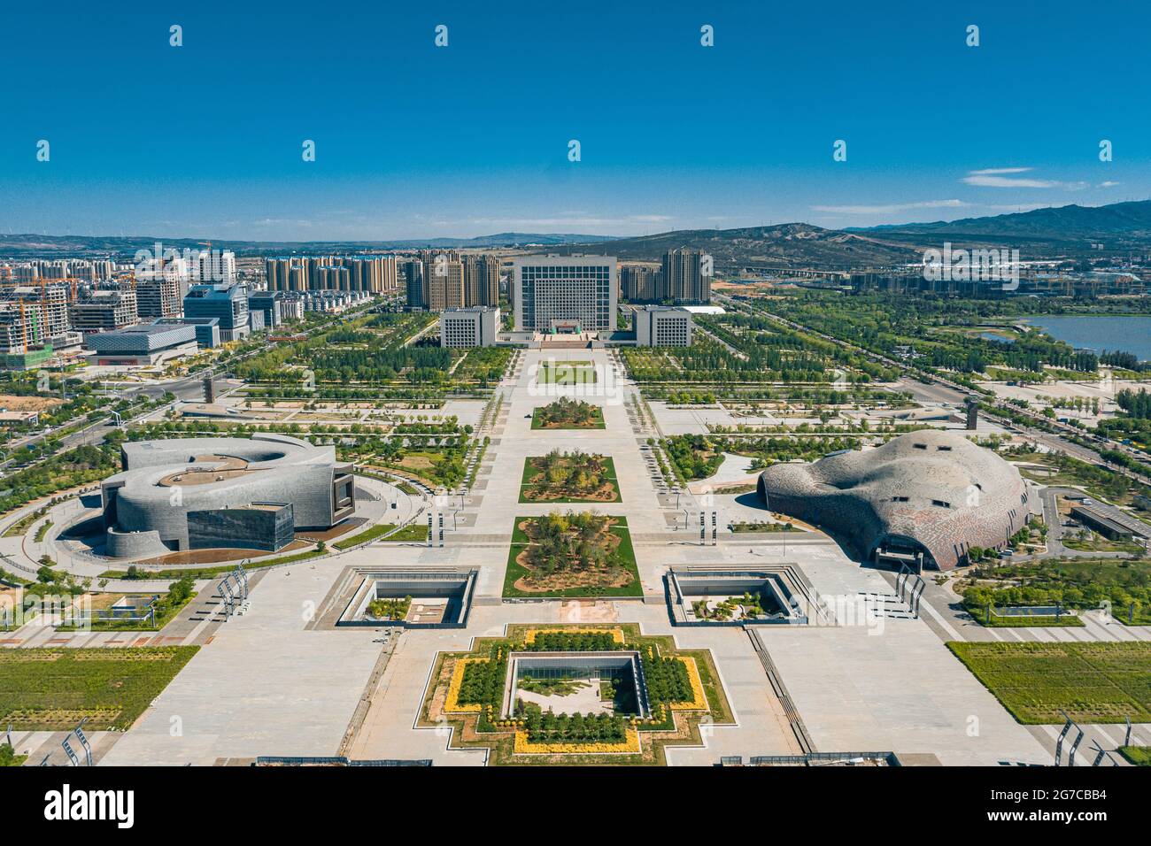 Aerial view of the modern buildings in Datong city, Shanxi, China Stock ...