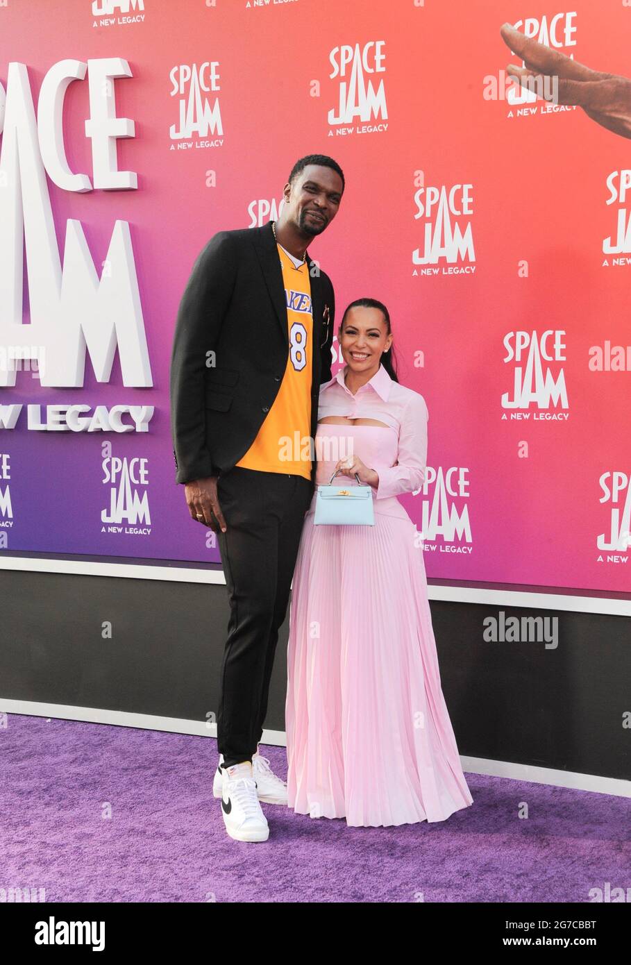 Los Angeles, CA. 12th July, 2021. Chris Bosh, Adrienne Bosh at arrivals ...