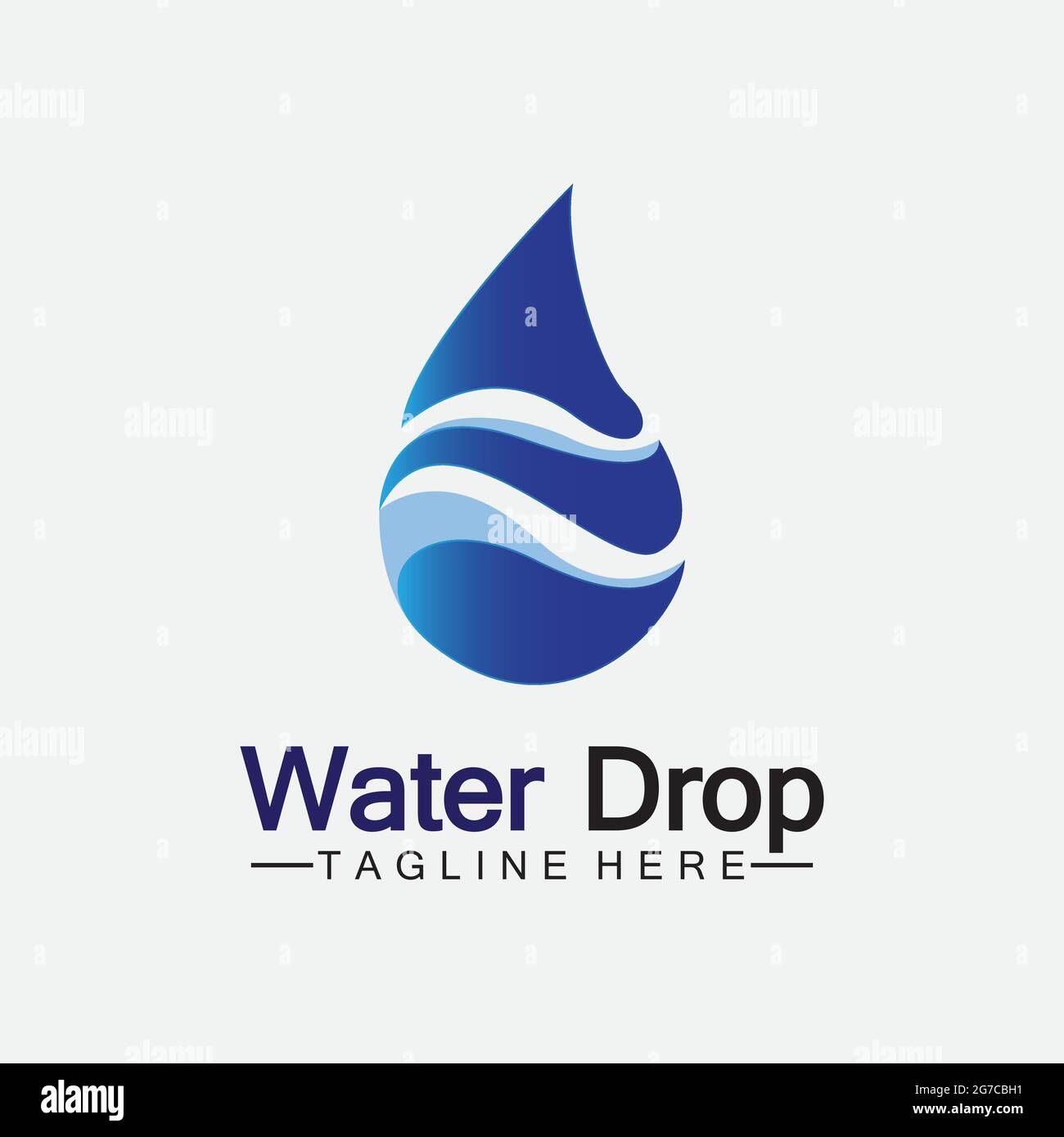 Abstract Blue water drop logo Vector illustration design template Stock ...