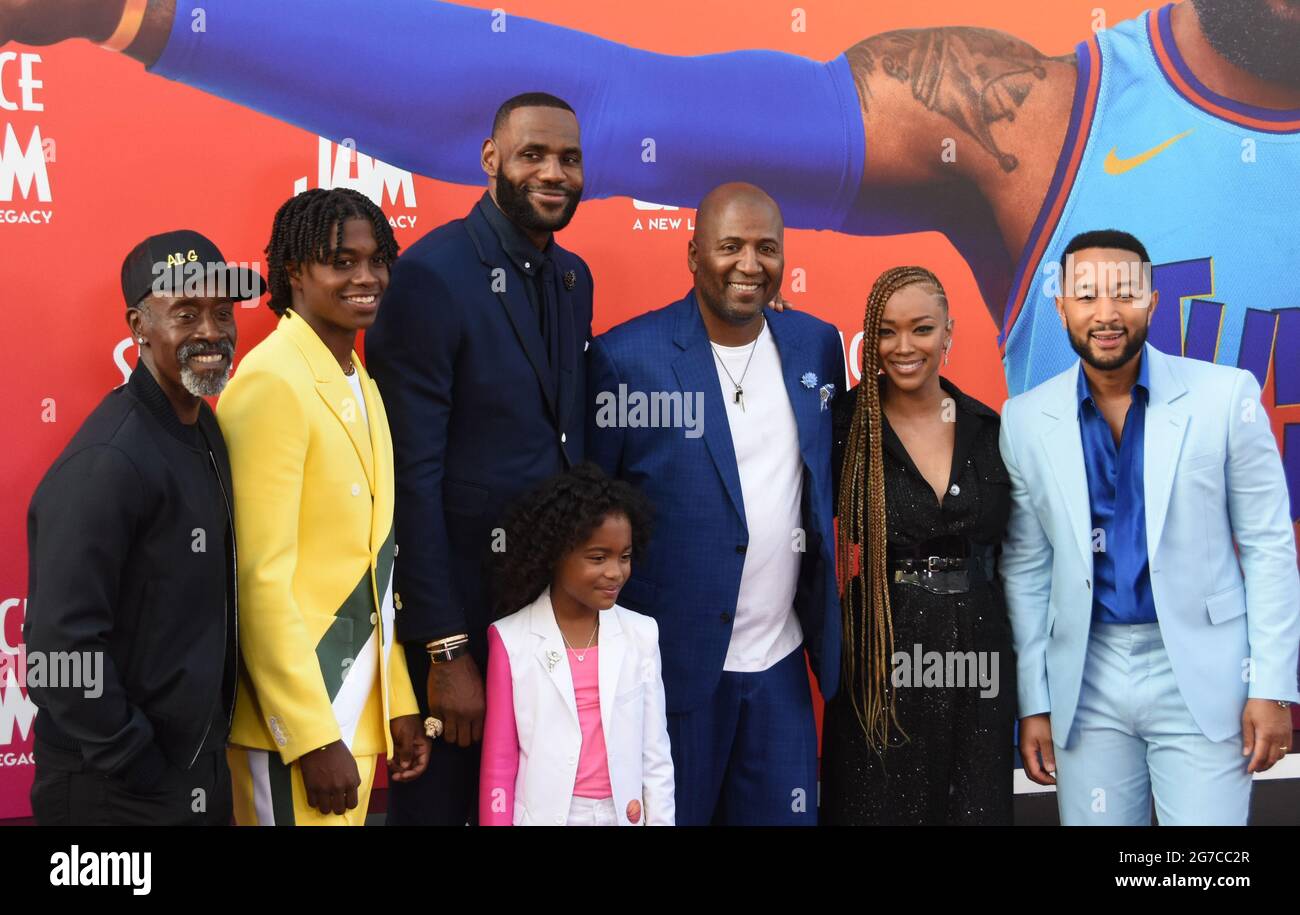 Los Angeles, California, USA 12th July 2021 (L-R) Don Cheadle, Ceyair ...