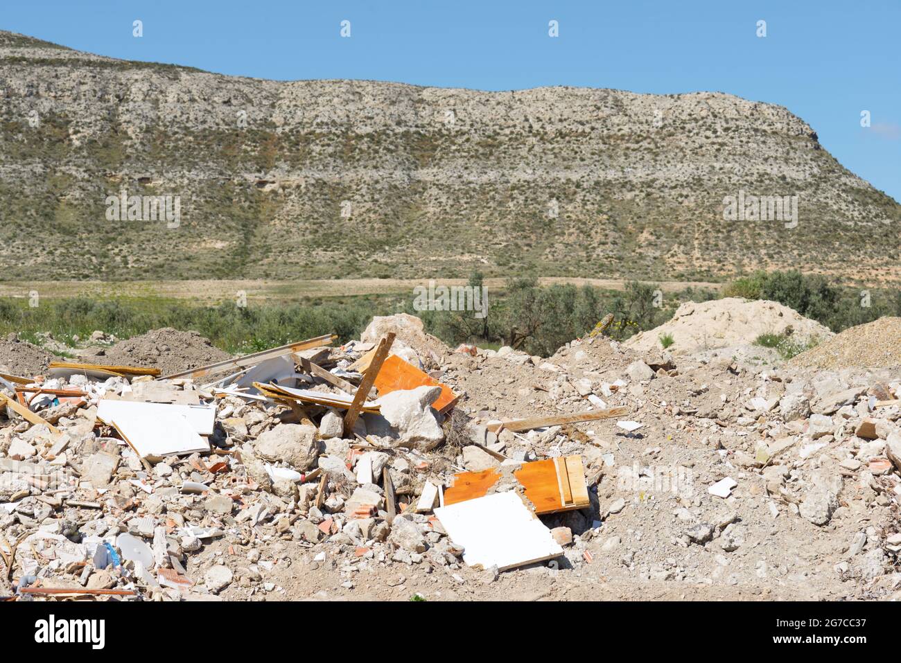 View of a landfill in nature Stock Photo - Alamy
