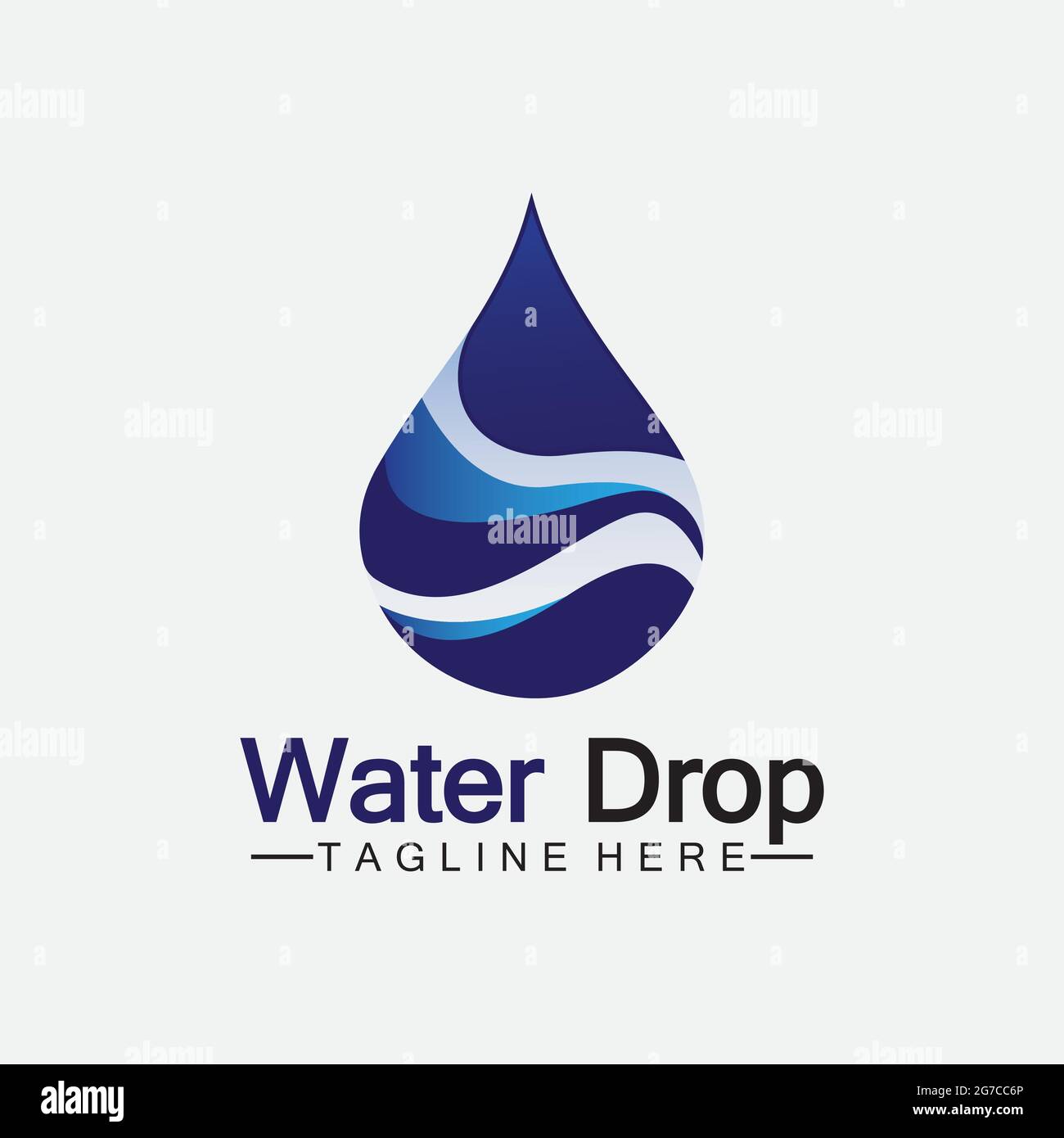 Abstract Blue water drop logo Vector illustration design template Stock ...