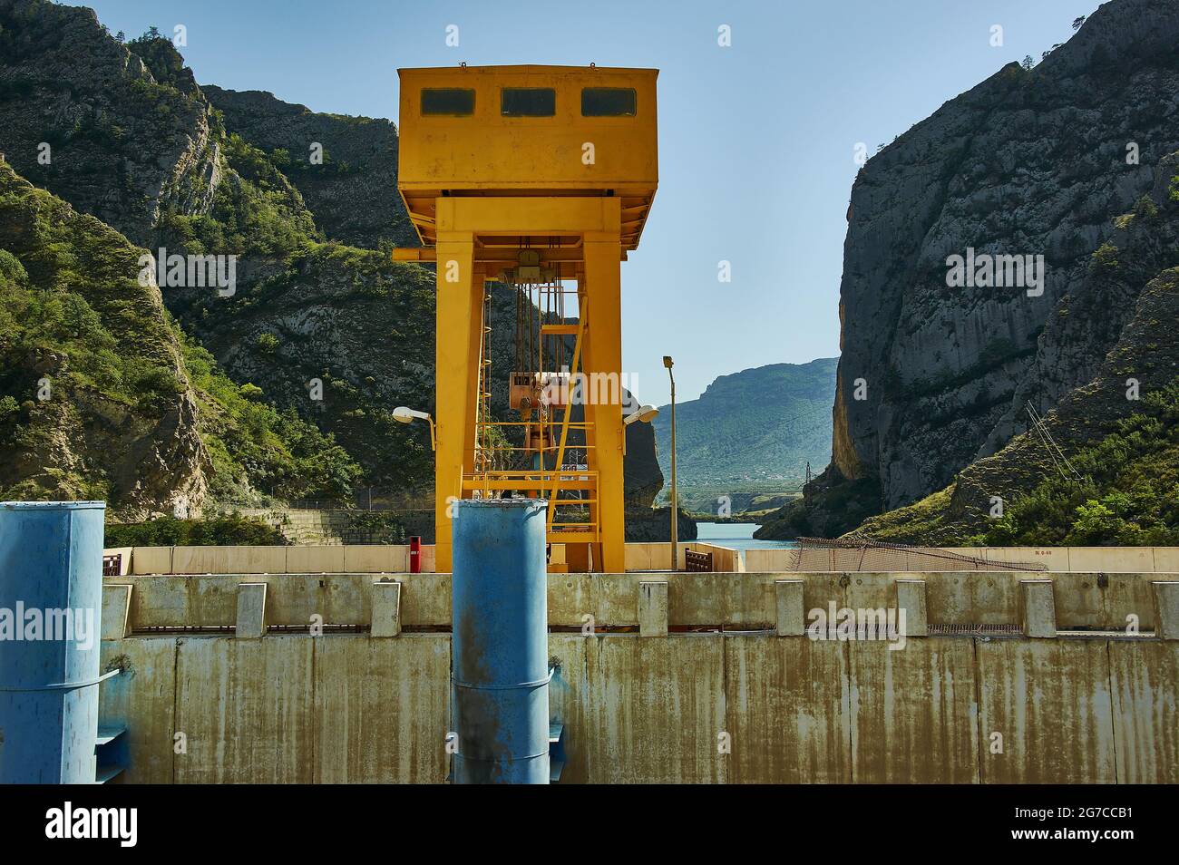 Gunb hydroelectric power station, big mountain formation in the ...