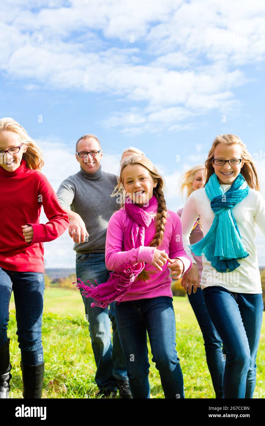 Sporty girls running in park hi-res stock photography and images - Alamy