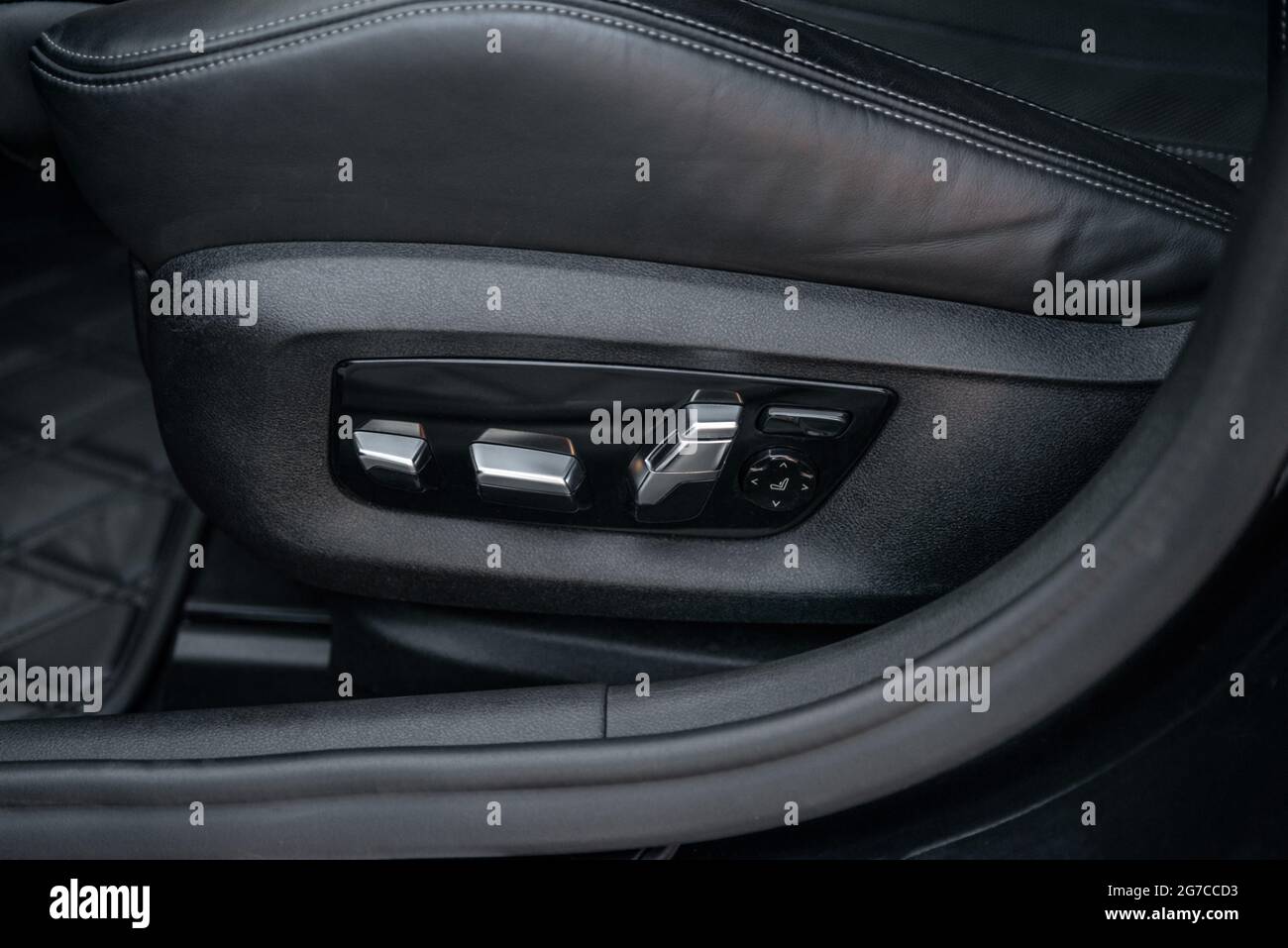 Automatic, luxurious and comfortable car seats with control panel and ...