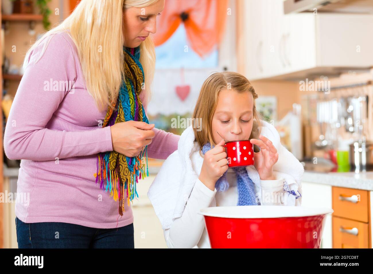 Sick child drinking hi-res stock photography and images - Alamy