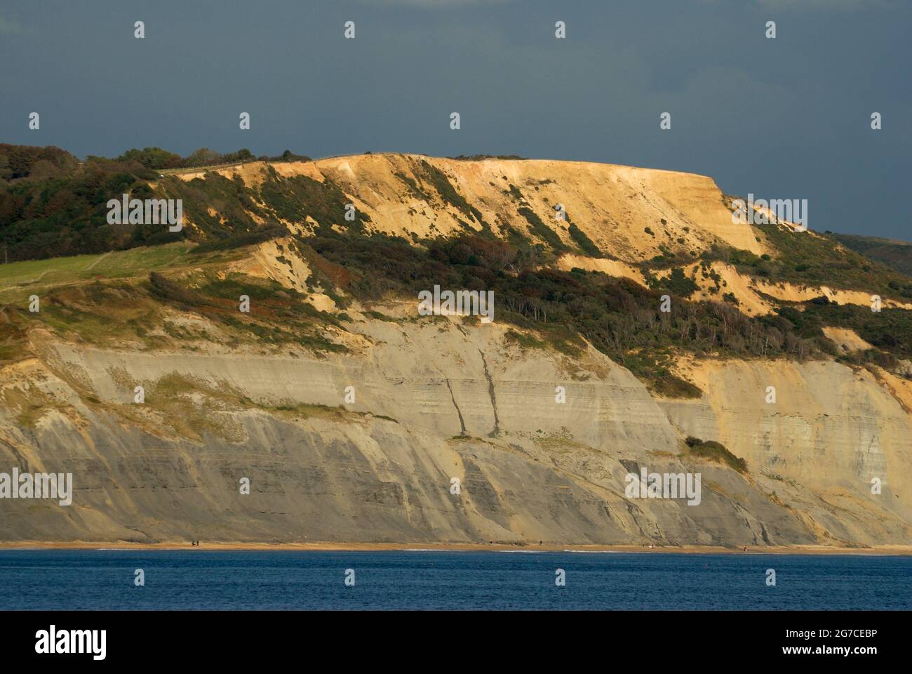 Black Ven cliffs on the Dorset Jurassic coast near Charmouth Stock ...