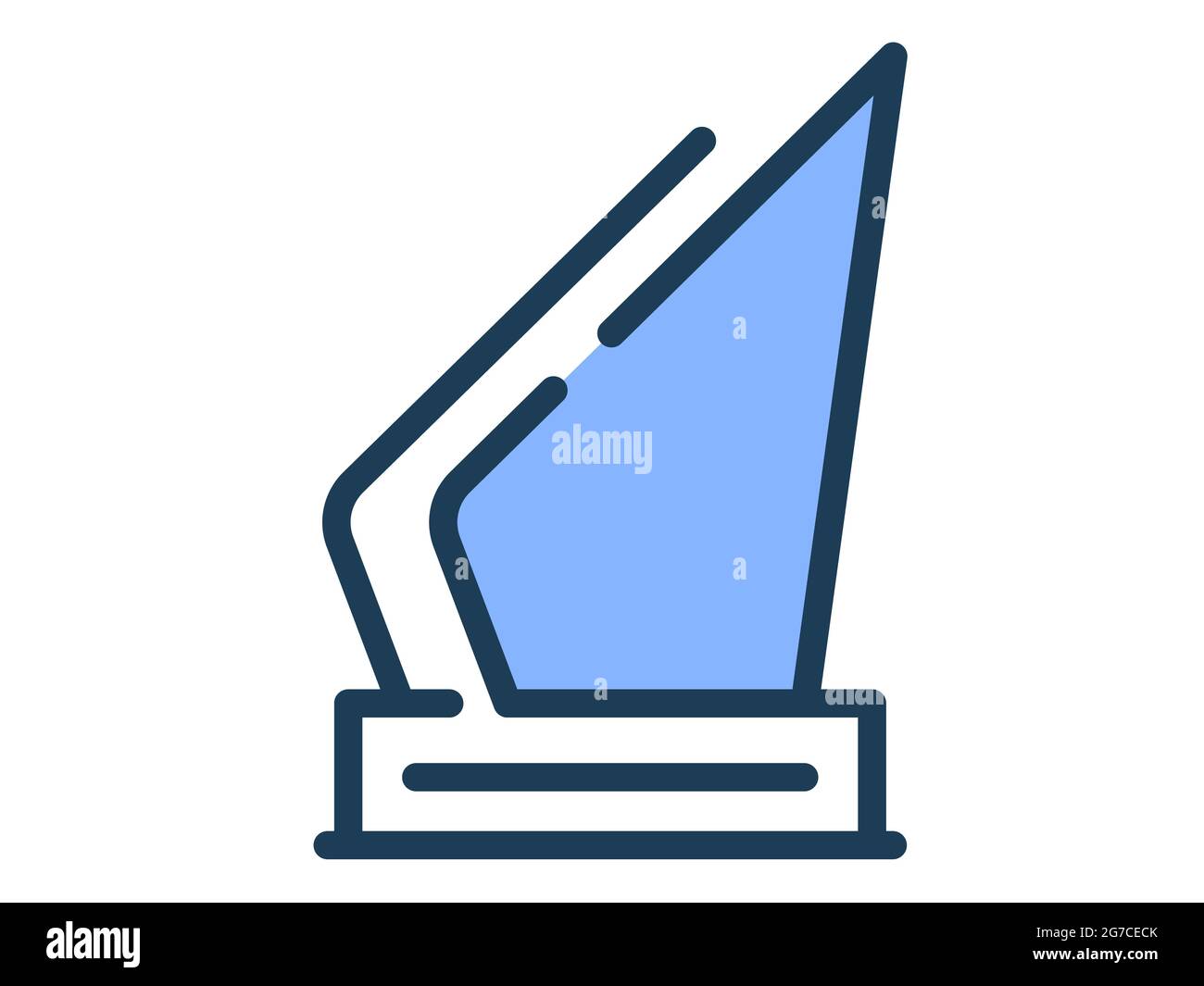award honor single isolated icon with dash or dashed line style vector illustration Stock Photo ...