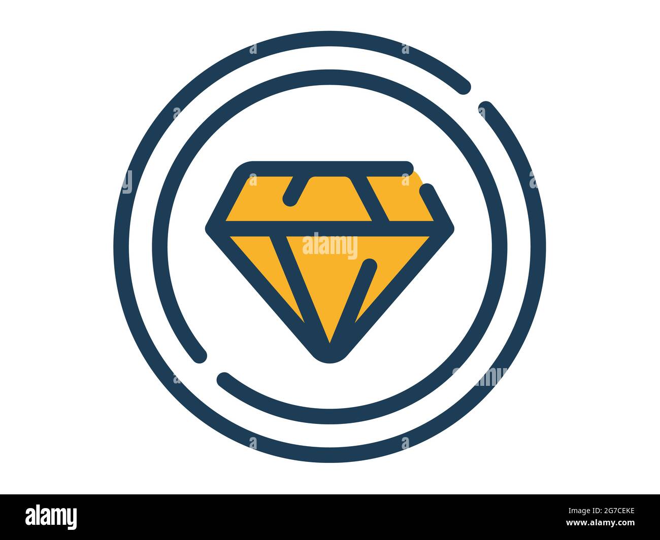 diamond award single isolated icon with dash or dashed line style ...