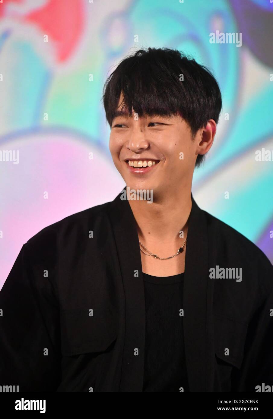 Chinese actor Peng Yuchang attends a promotional campaign for his new ...
