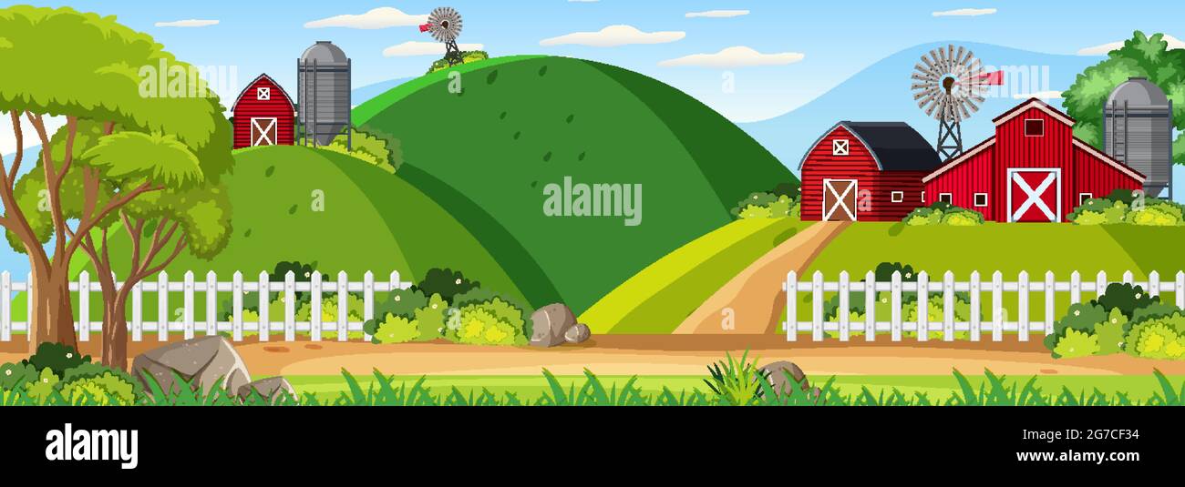Farm Landscape Clip Art