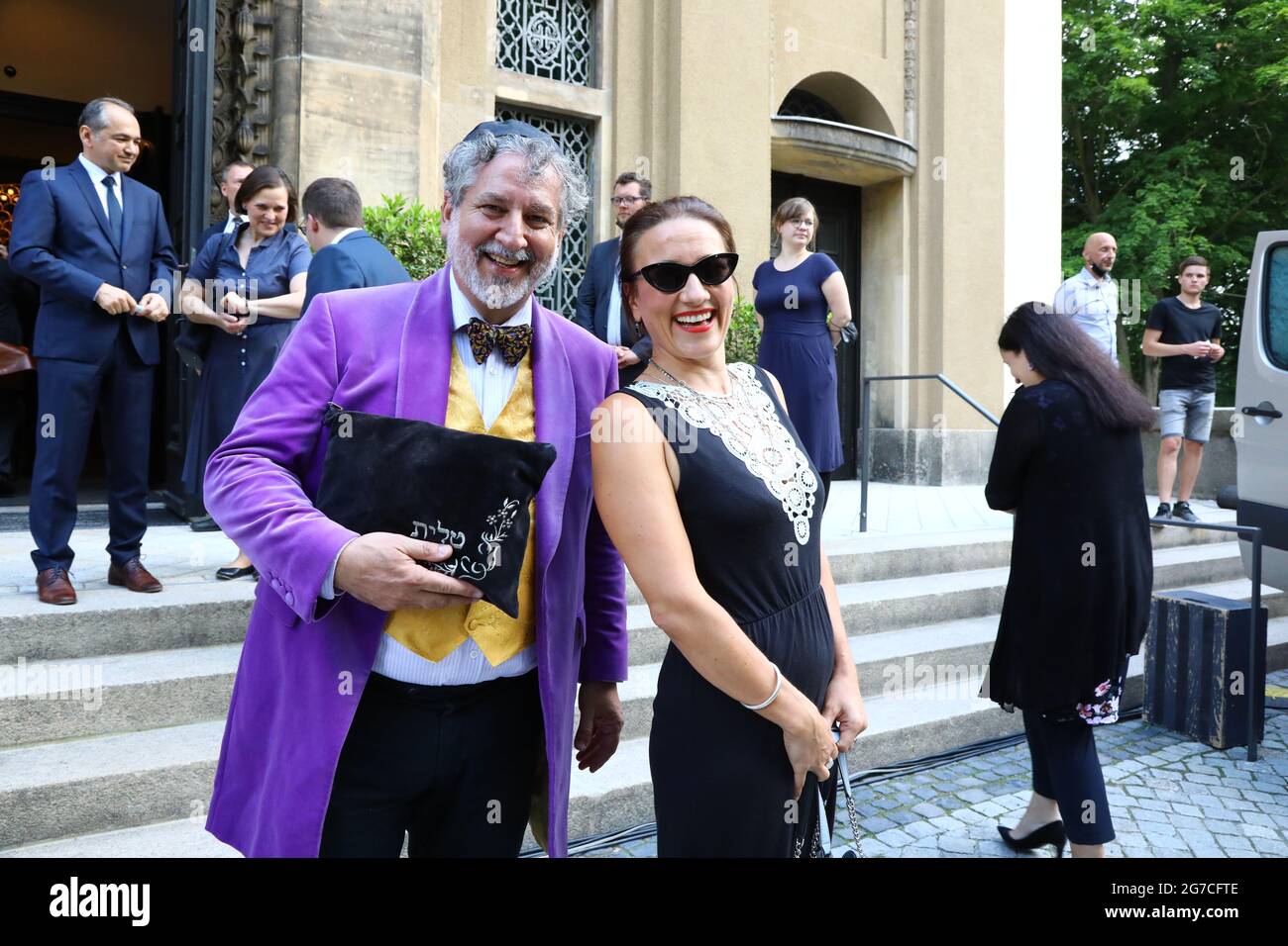 Alex Jacobowitz und Karolina Trybala bei der feierlichen Eröffnung des ...