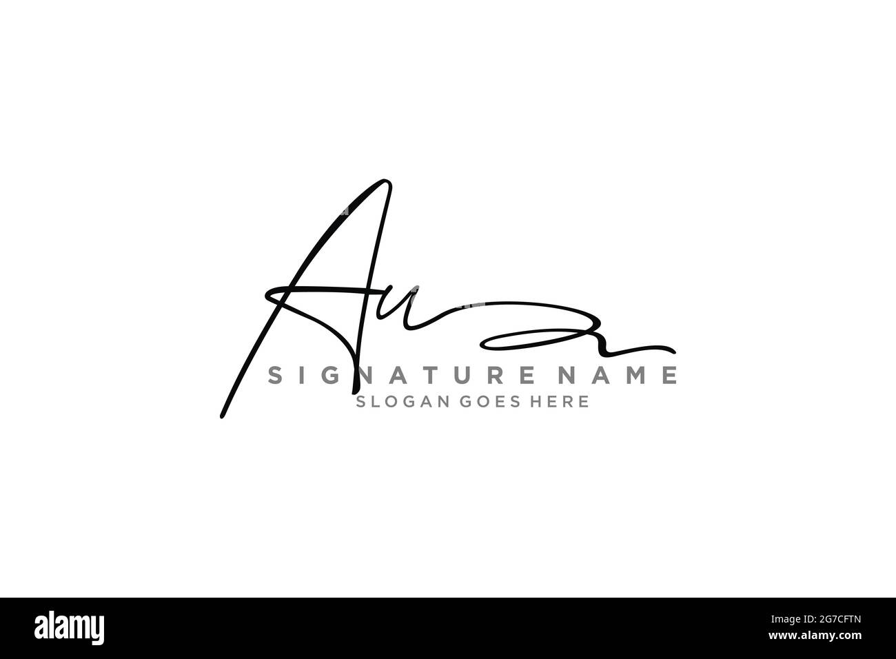 AU Letter Signature Logo Template elegant design logo Sign Symbol ...