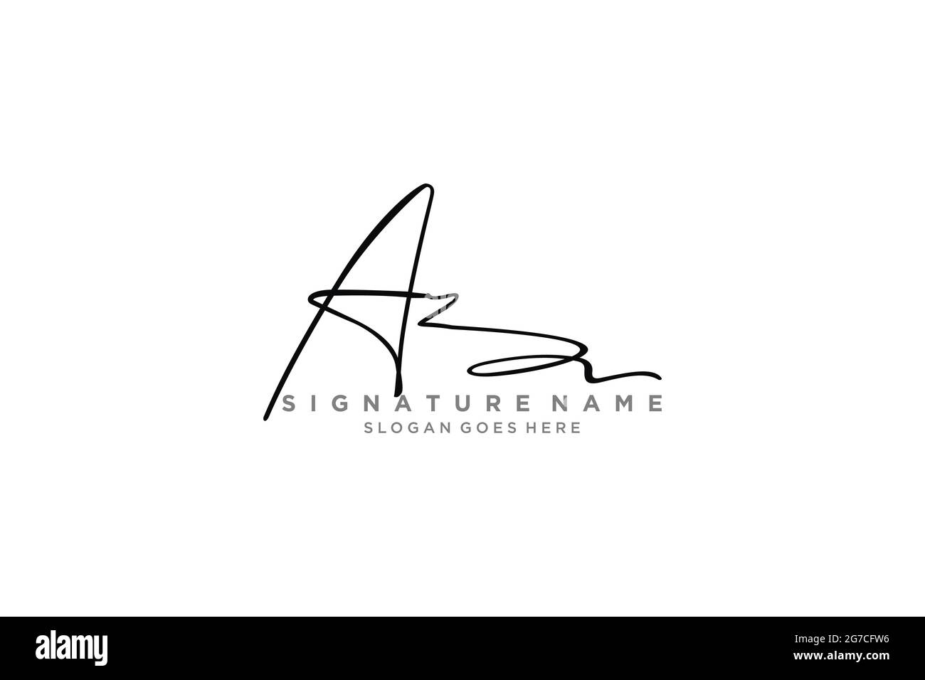 AZ Letter Signature Logo Template elegant design logo Sign Symbol ...