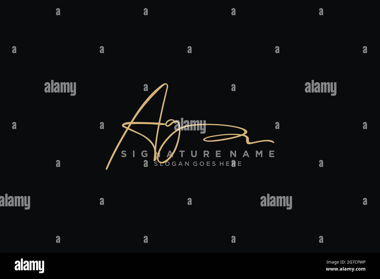 AG Letter Signature Logo Template elegant design logo Sign Symbol ...