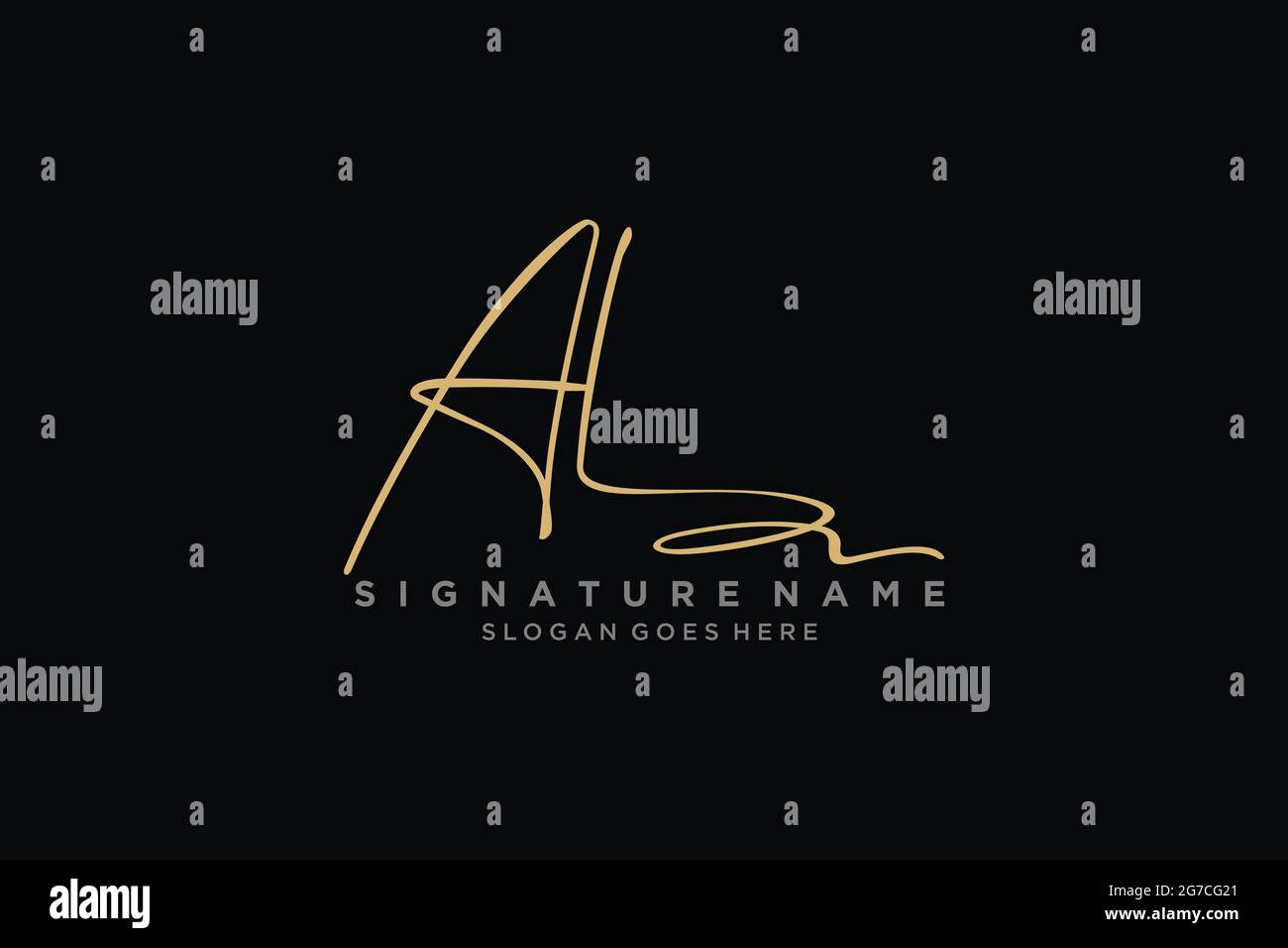 AL Letter Signature Logo Template elegant design logo Sign Symbol ...