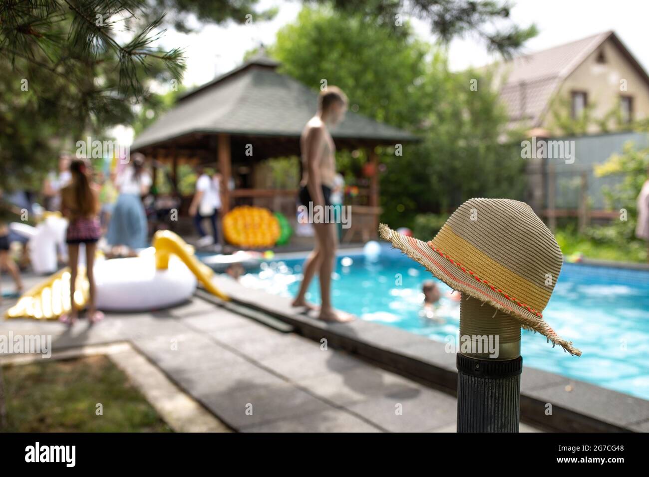 Woman swimming sea swim cap hi-res stock photography and images - Alamy
