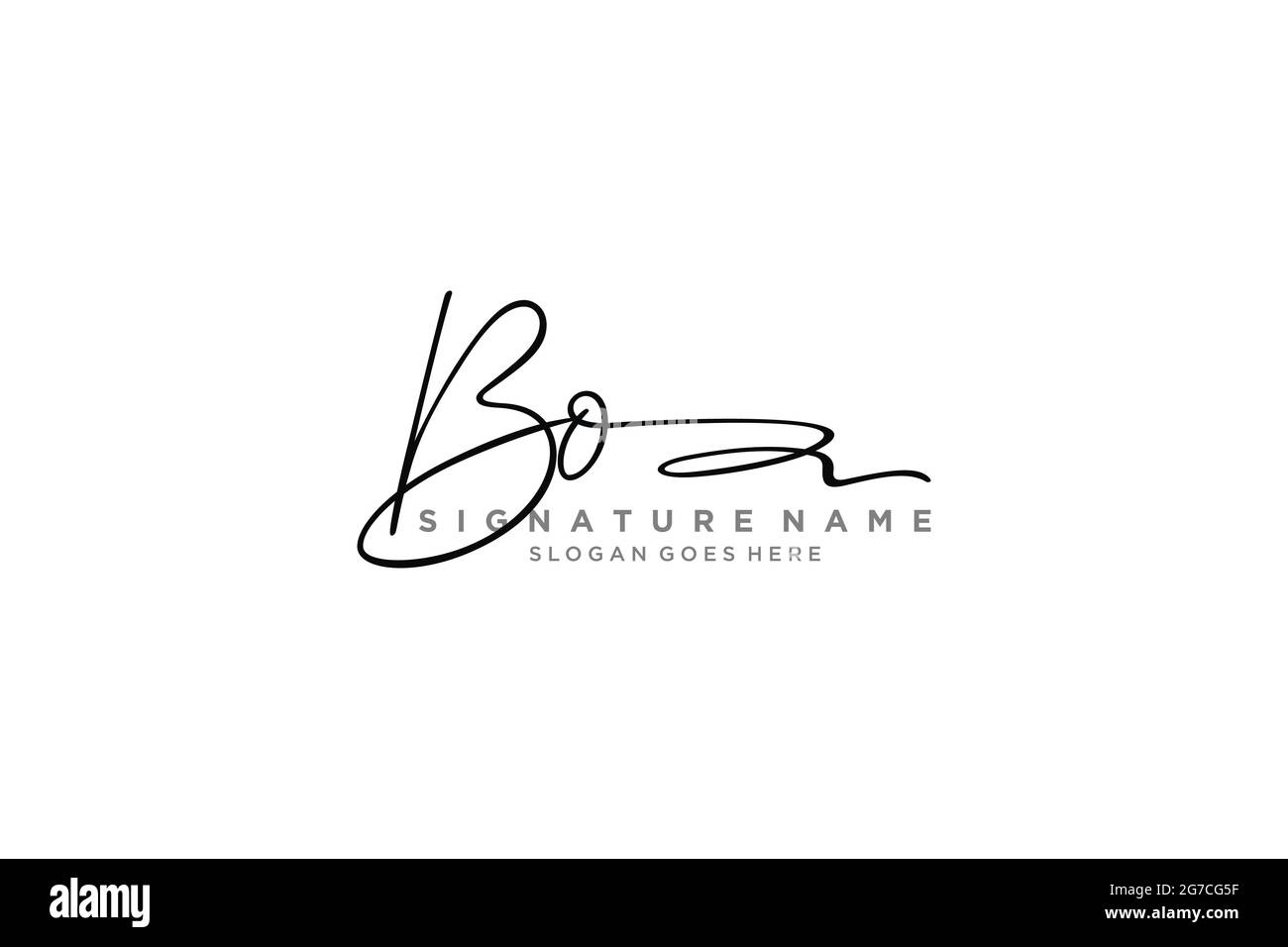 BO Letter Signature Logo Template elegant design logo Sign Symbol ...