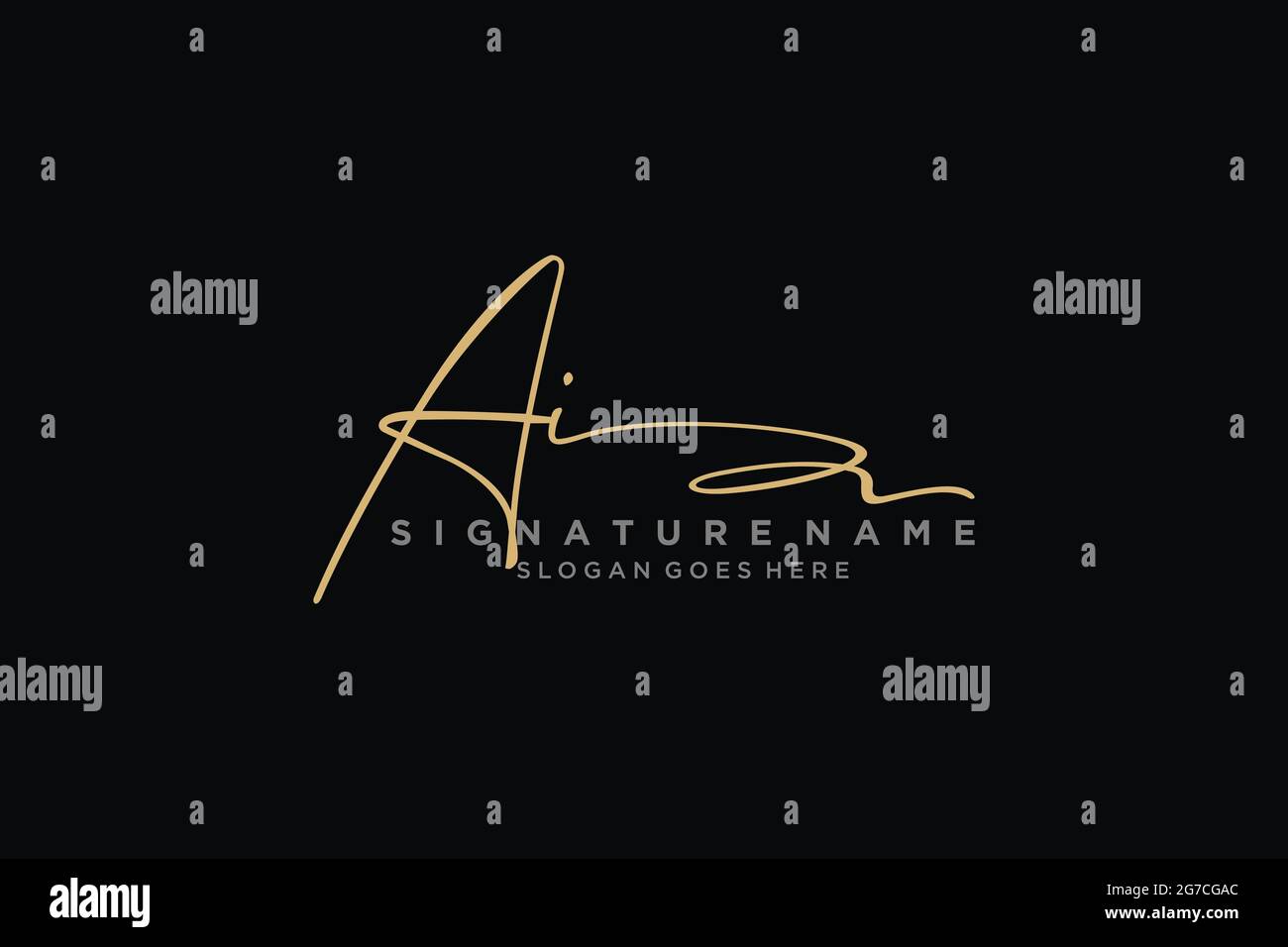 AI Letter Signature Logo Template elegant design logo Sign Symbol ...