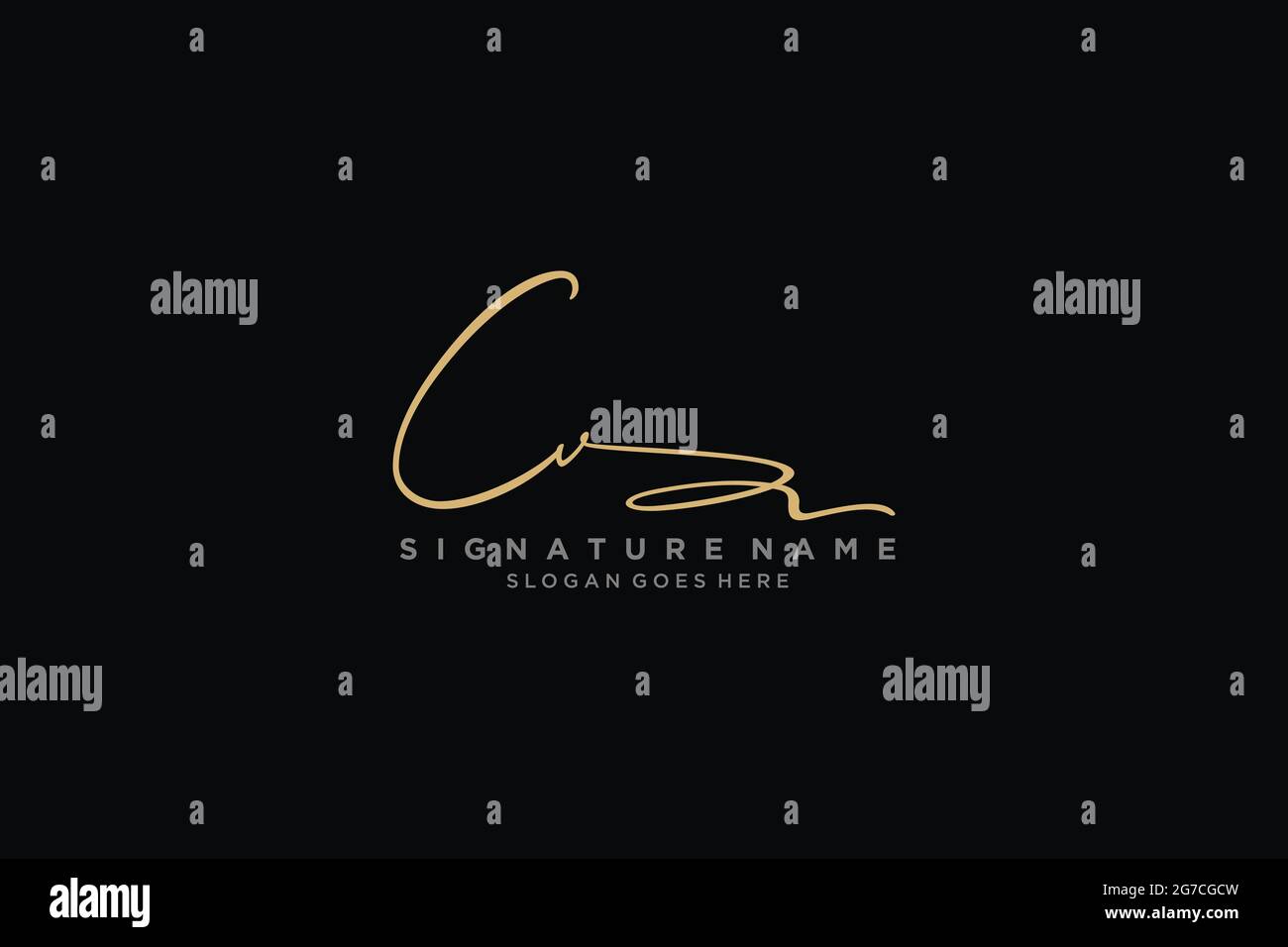 CV Letter Signature Logo Template elegant design logo Sign Symbol ...