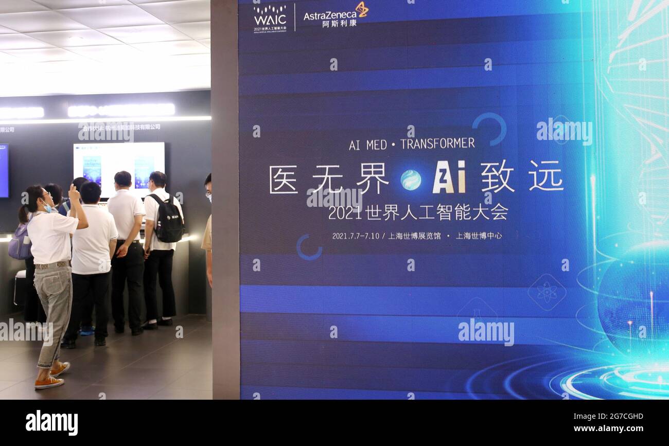 SHANGHAI, CHINA - JULY 10, 2021 - AI smart medicine is displayed at the ...