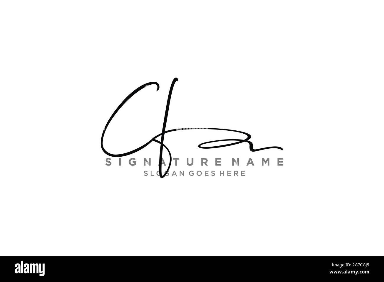 CF Letter Signature Logo Template elegant design logo Sign Symbol ...