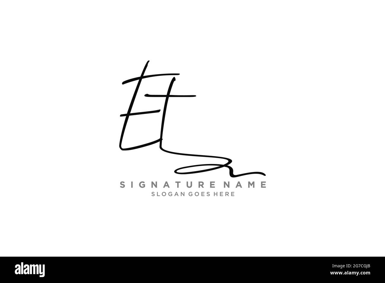 ET Letter Signature Logo Template elegant design logo Sign Symbol ...