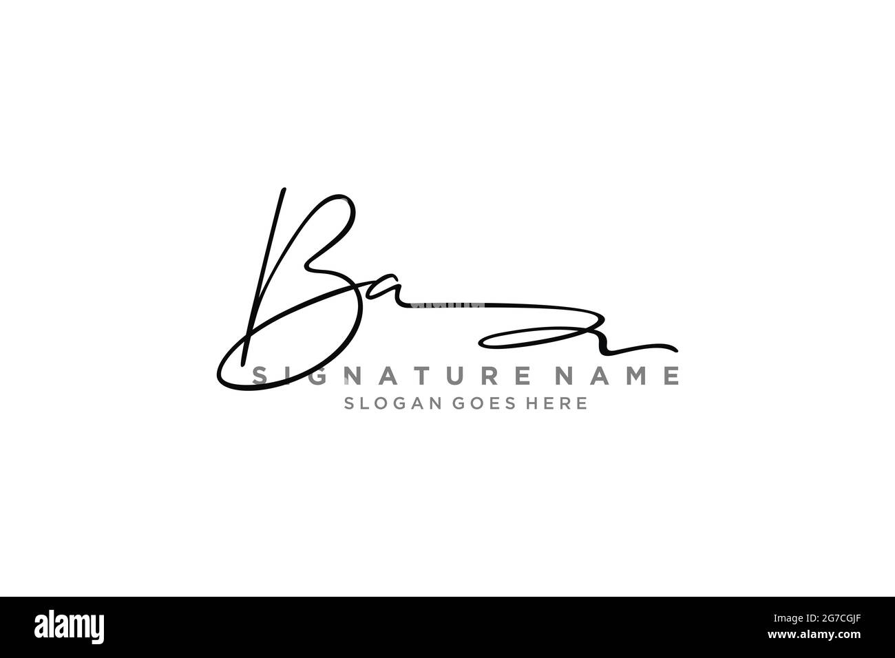 BA Letter Signature Logo Template elegant design logo Sign Symbol ...