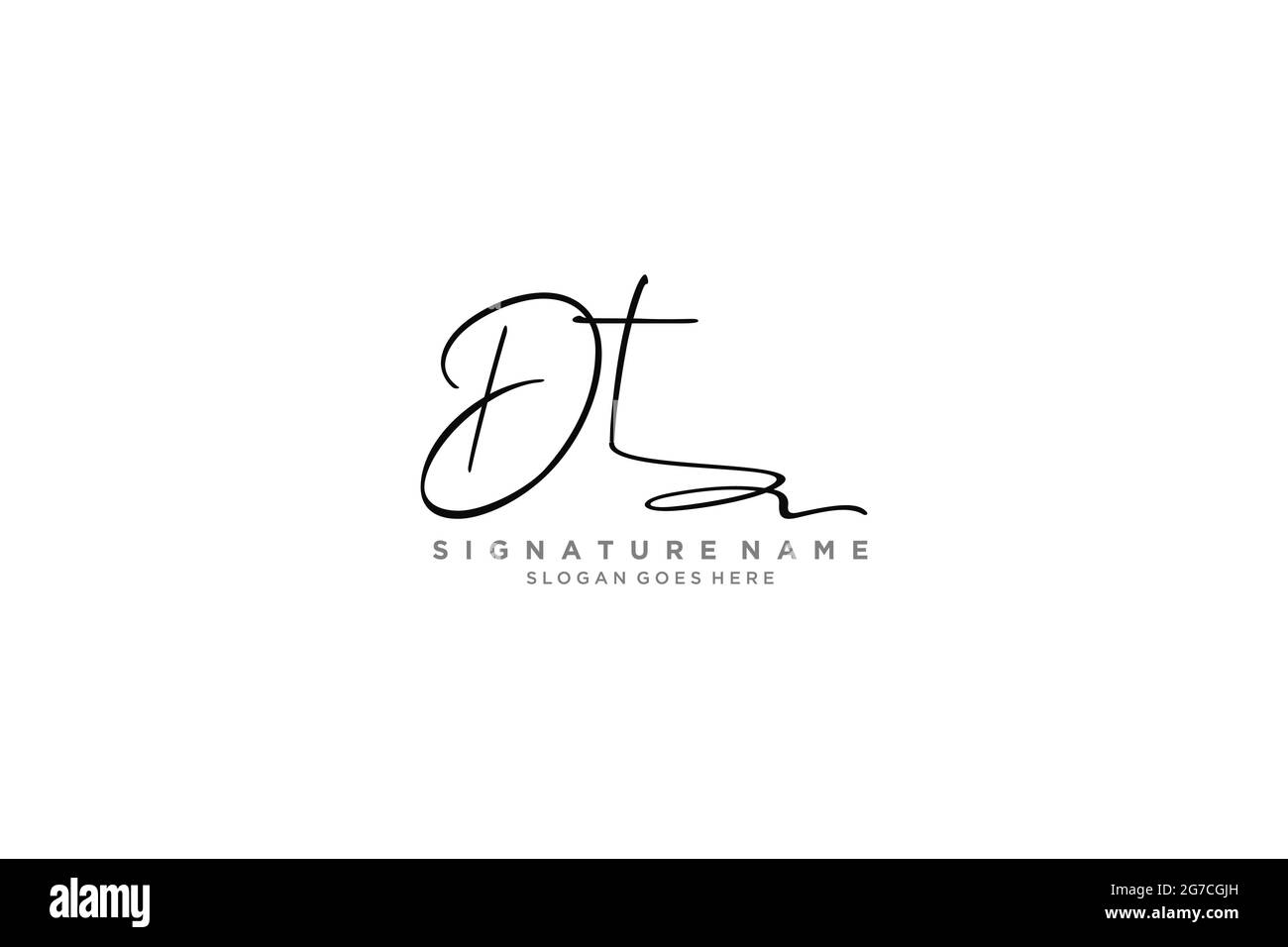 DT Letter Signature Logo Template elegant design logo Sign Symbol ...