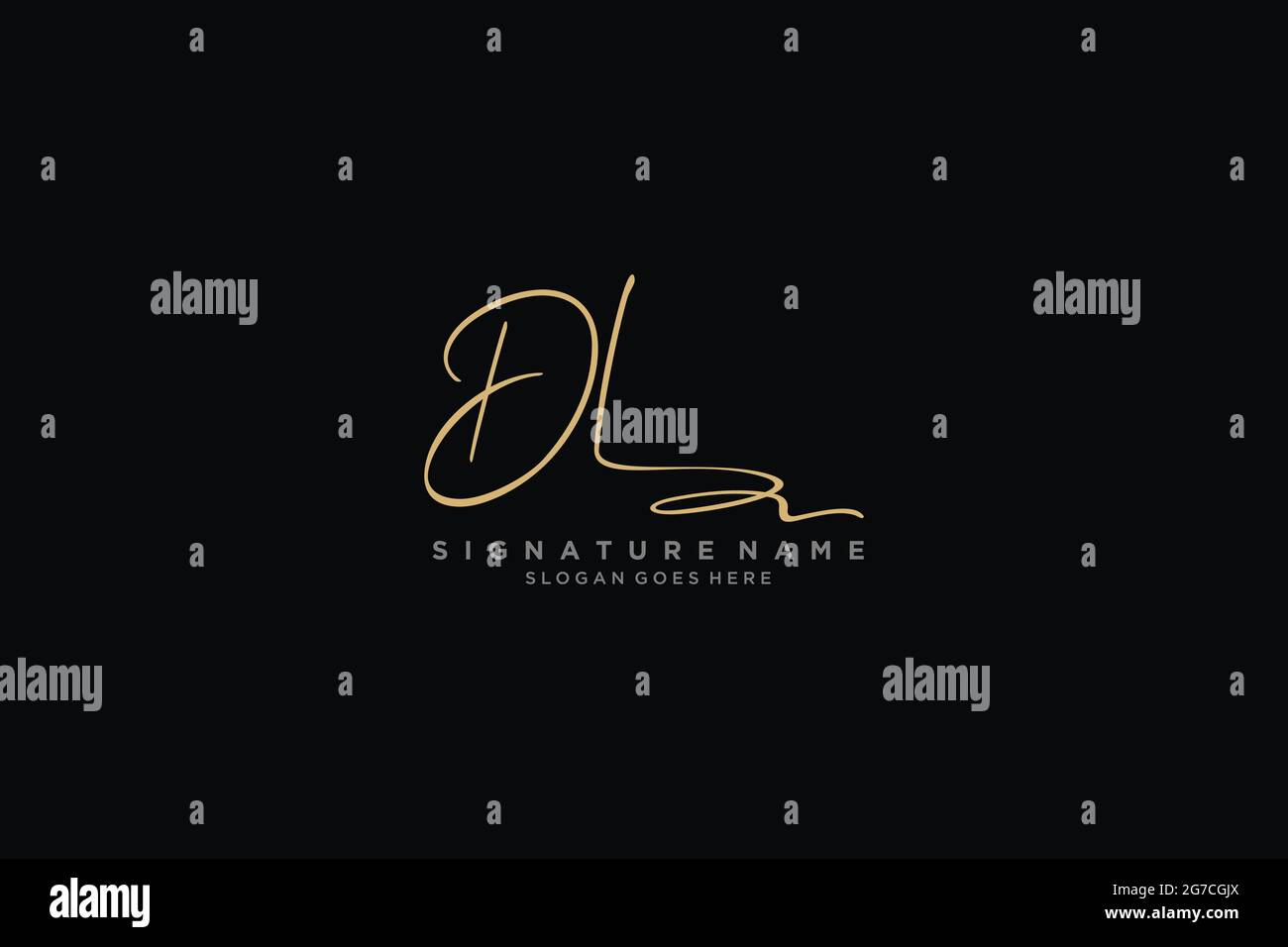 DL Letter Signature Logo Template elegant design logo Sign Symbol ...