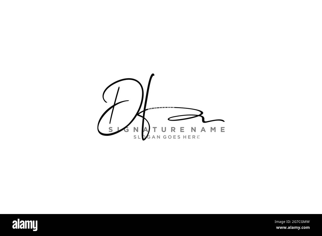 DF Letter Signature Logo Template elegant design logo Sign Symbol ...
