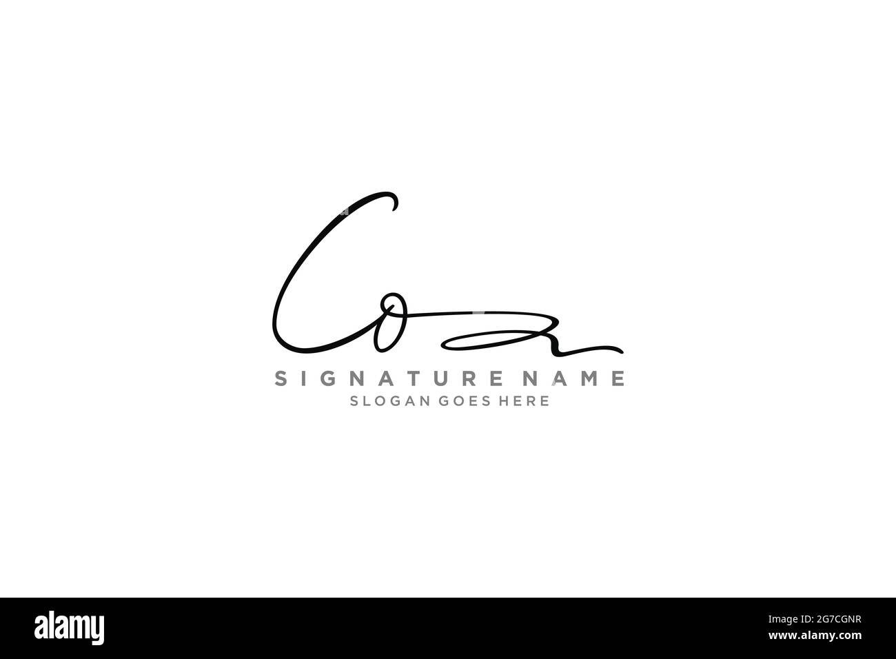 CO Letter Signature Logo Template elegant design logo Sign Symbol ...
