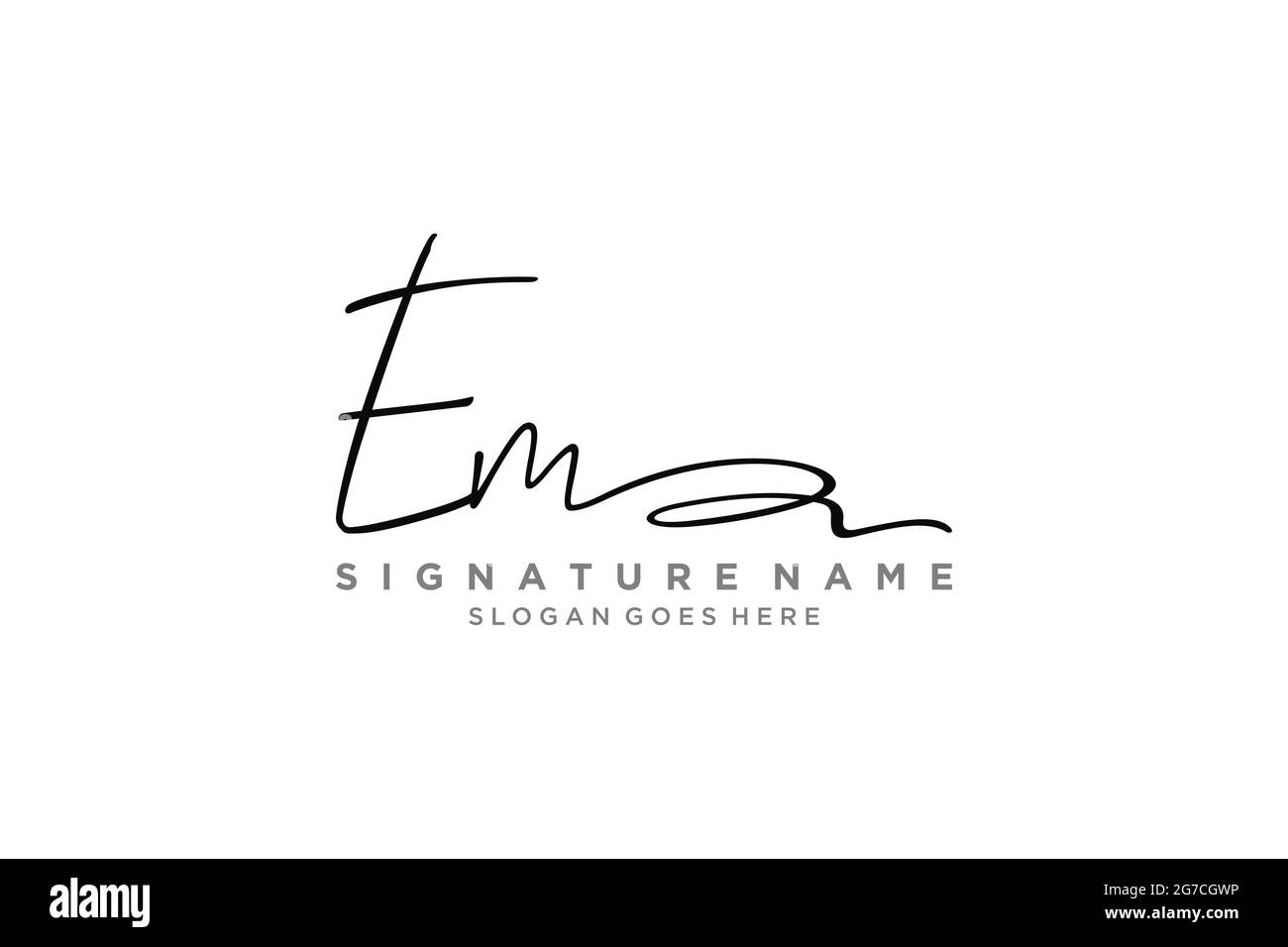 EM Letter Signature Logo Template elegant design logo Sign Symbol ...