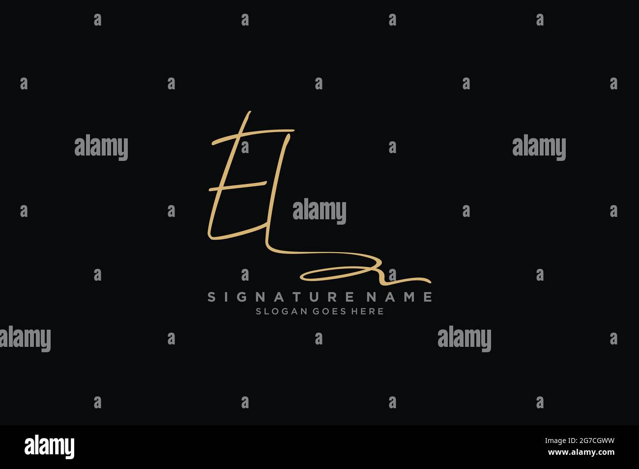 EL Letter Signature Logo Template elegant design logo Sign Symbol ...