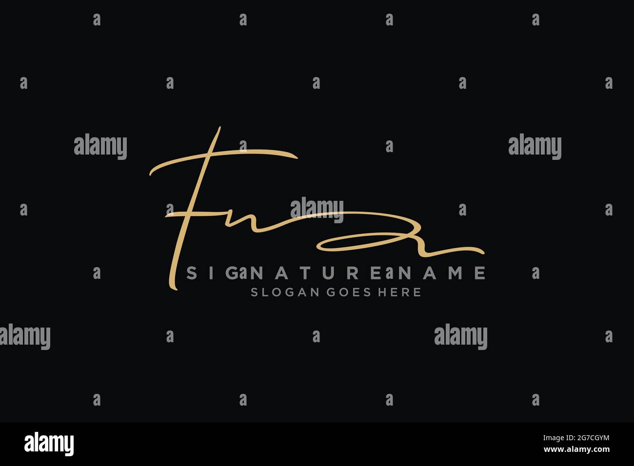 FN Letter Signature Logo Template elegant design logo Sign Symbol ...