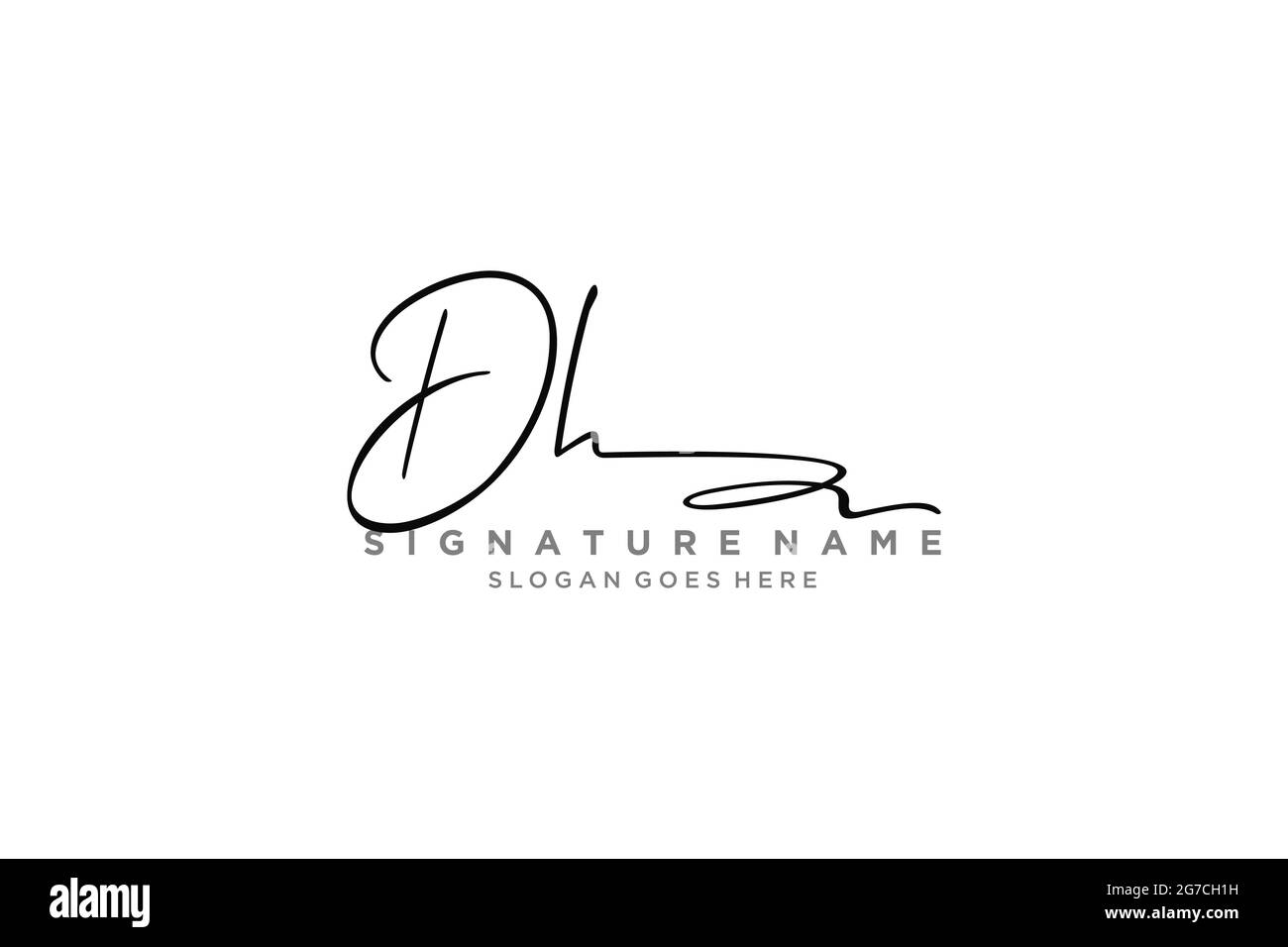 DH Letter Signature Logo Template elegant design logo Sign Symbol ...