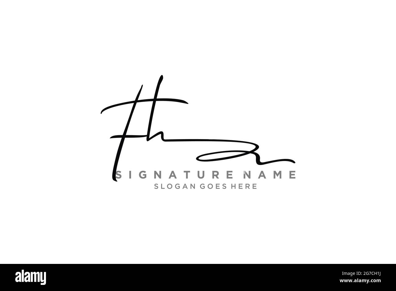 FH Letter Signature Logo Template elegant design logo Sign Symbol ...