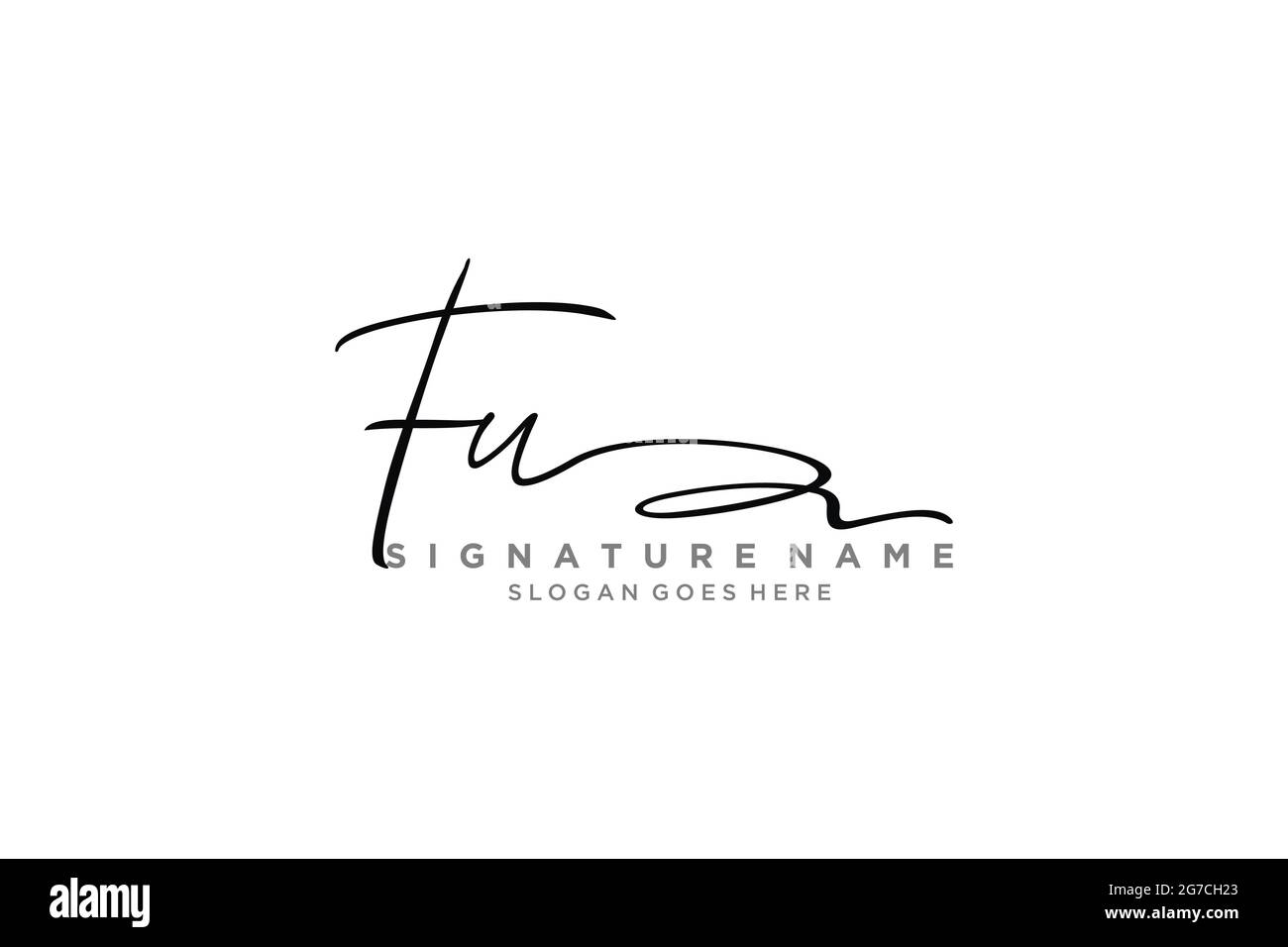 FU Letter Signature Logo Template elegant design logo Sign Symbol ...