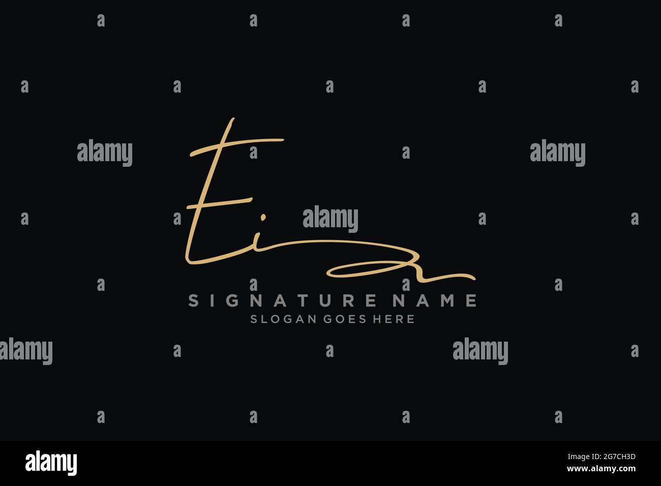EI Letter Signature Logo Template elegant design logo Sign Symbol ...