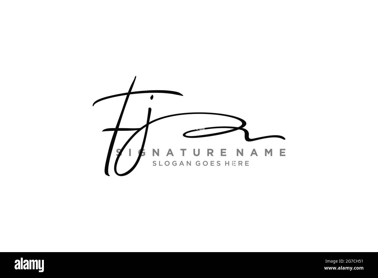 FJ Letter Signature Logo Template elegant design logo Sign Symbol ...