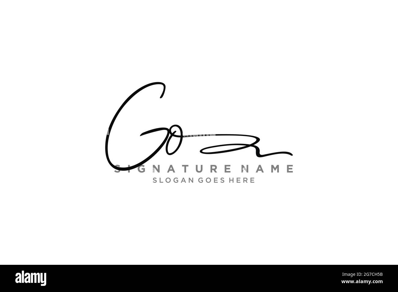 GO Letter Signature Logo Template elegant design logo Sign Symbol ...
