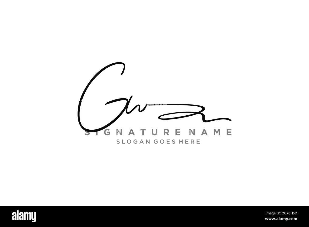 GW Letter Signature Logo Template elegant design logo Sign Symbol ...