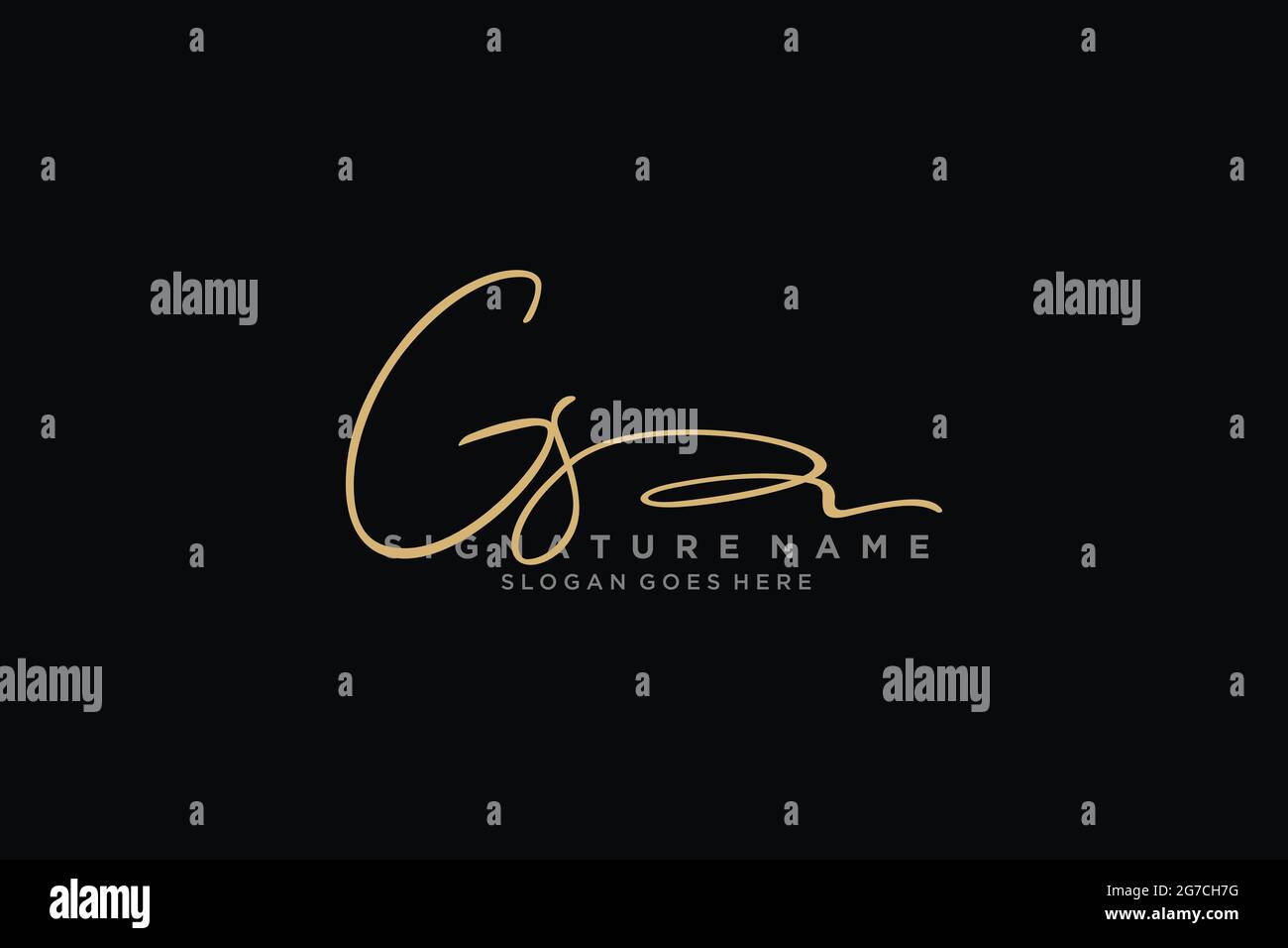 GS Letter Signature Logo Template elegant design logo Sign Symbol ...